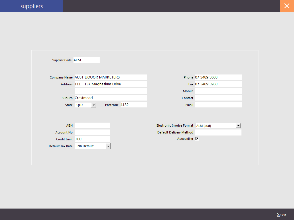 Supplier Invoices with MYOB Accounting Interface
