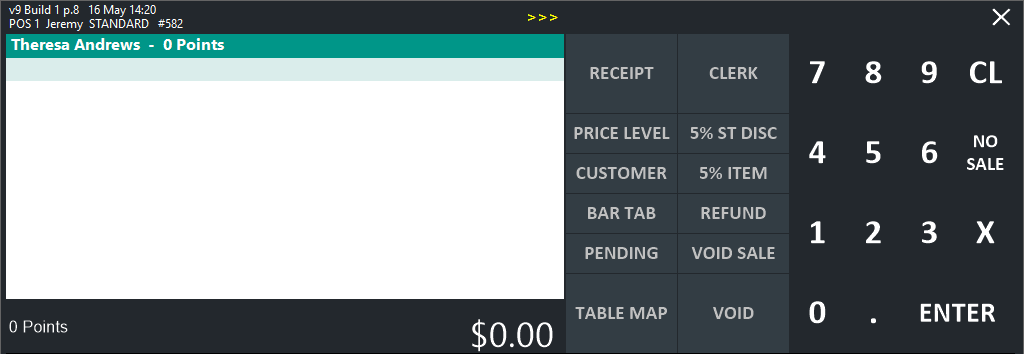 POS Screen Customer Modify