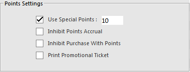 Points per Item (Special Points)