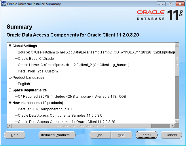 Install & Configure Oracle ODBC