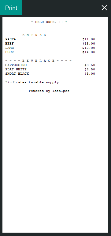 How to View a Held Order