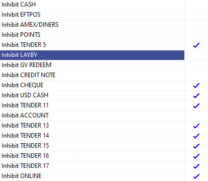 Layby Settings/Layaway Settings