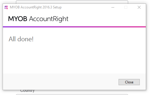 MYOB Installation for API