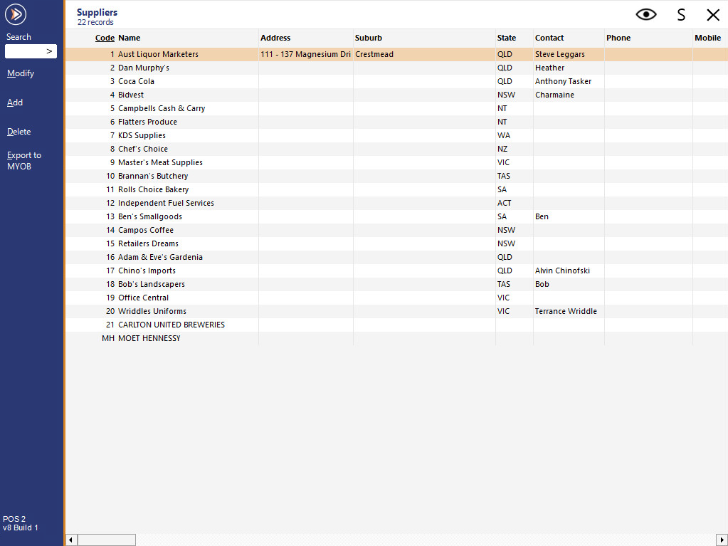 Supplier Invoices with MYOB Accounting Interface