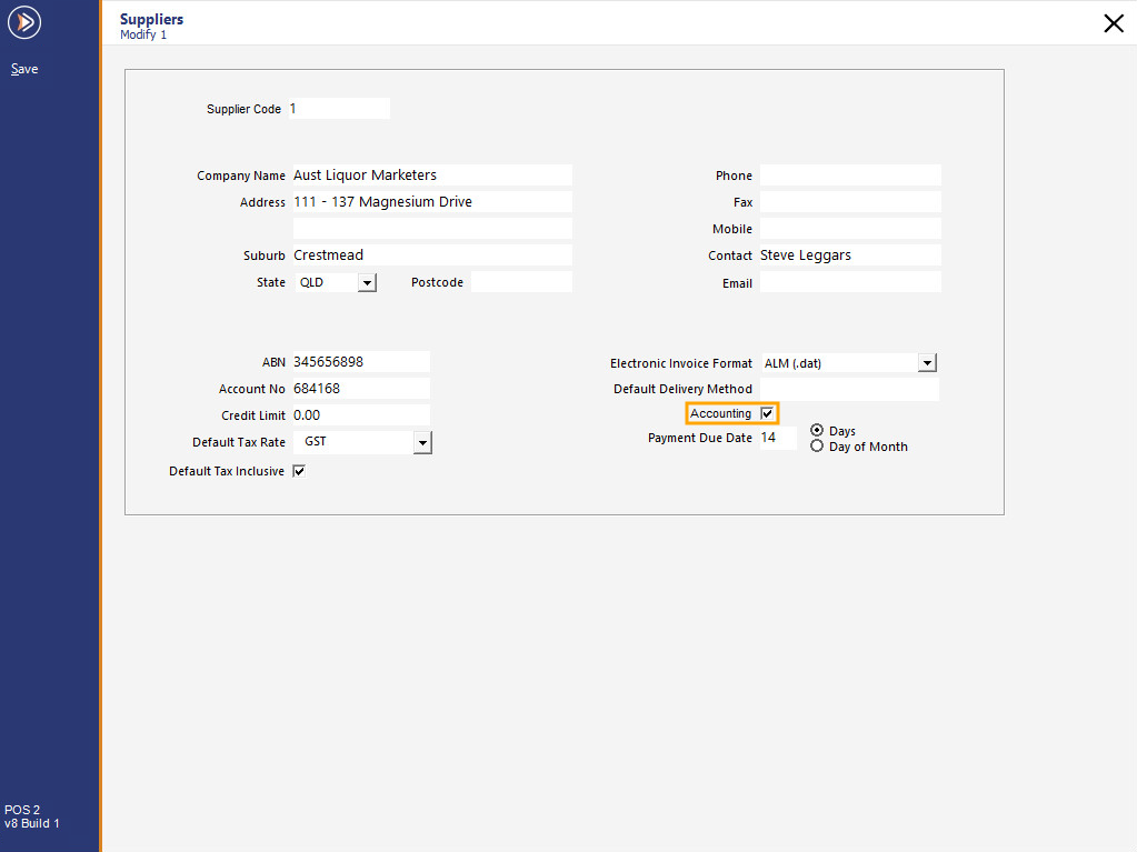 Supplier Invoices with MYOB Accounting Interface