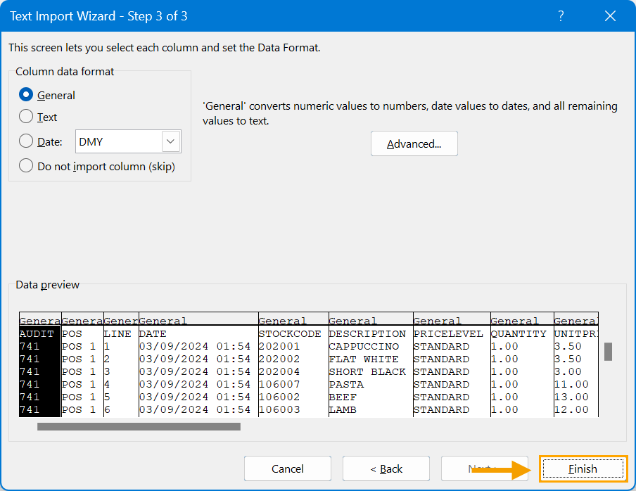 Export Sales Format - Pivot Table
