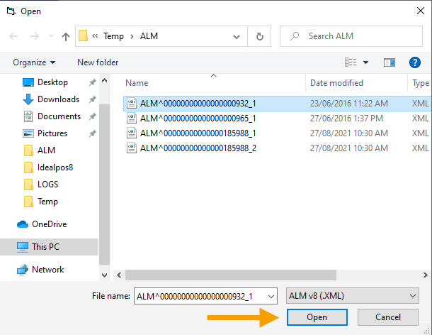 Import ALM v8 XML Invoices