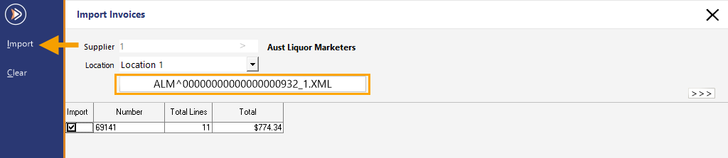 Import ALM v8 XML Invoices