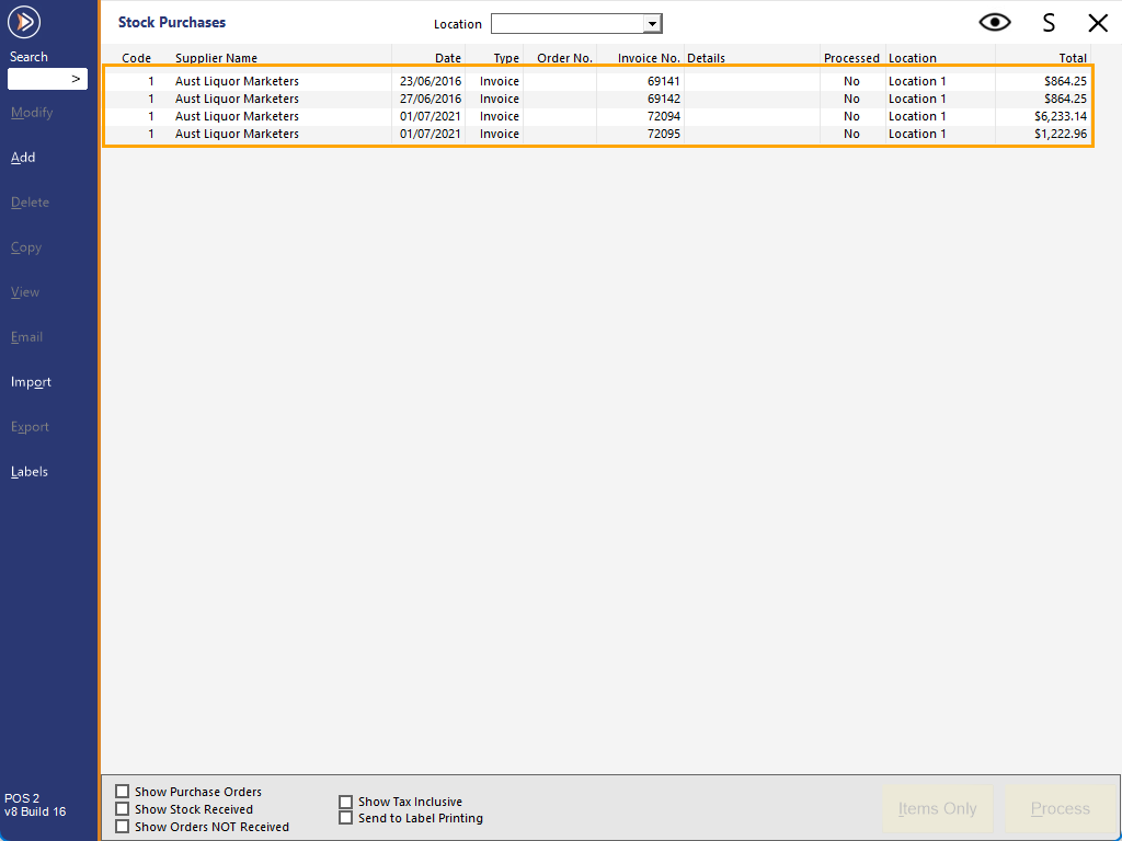 Import ALM v8 XML Invoices