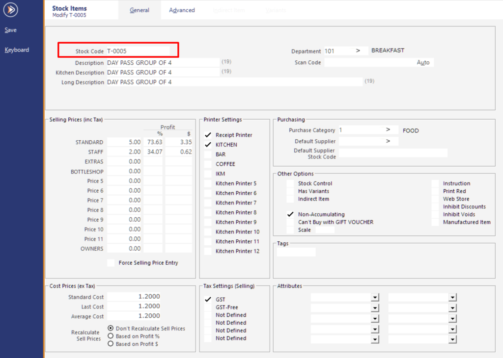 Configuring TicketSocket in Idealpos