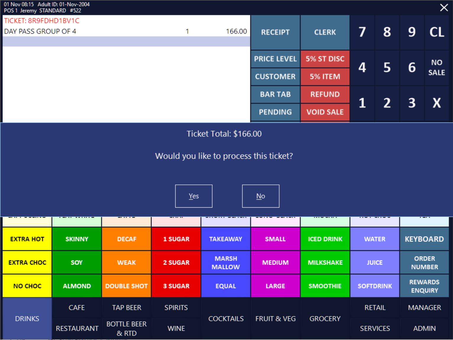 Redeeming a TicketSocket Ticket in Idealpos
