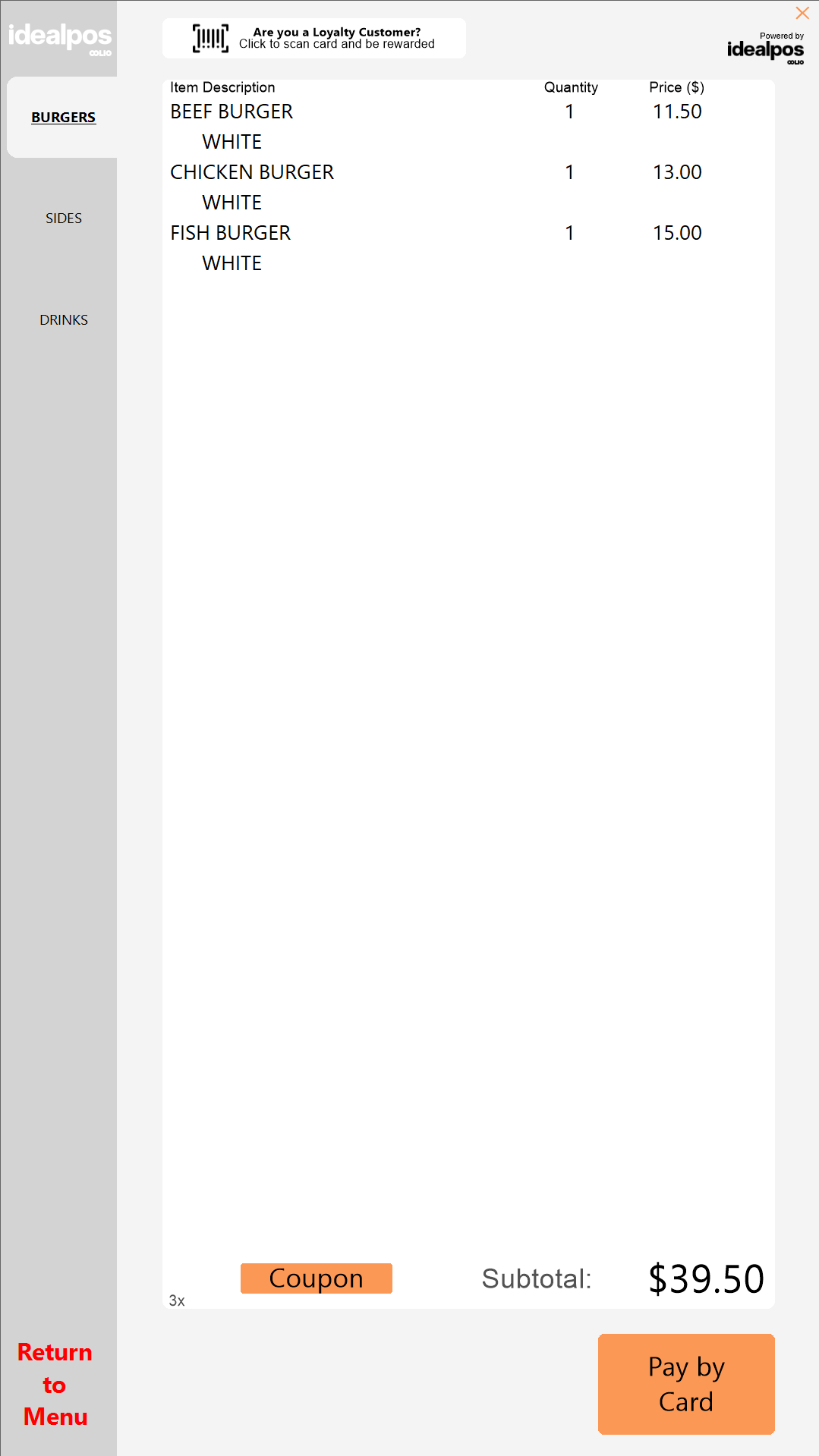 Configuring Kiosk - Coupon Button