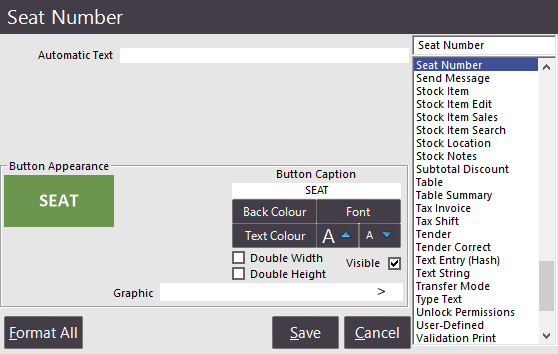 POS Screen Buttons
