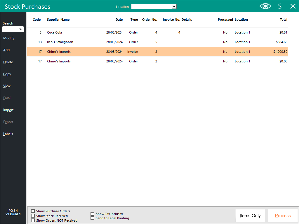 Process Invoices
