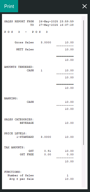 Receipt/Kitchen